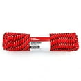 Hyper Tough 3/8 inch x 100 ft, Diamond Braided Polypropylene Rope, Red ...