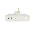 Hyper Tough White Swivel Outlet Adapter, 3 Outlets, 15 Amps, Indoor Use ...