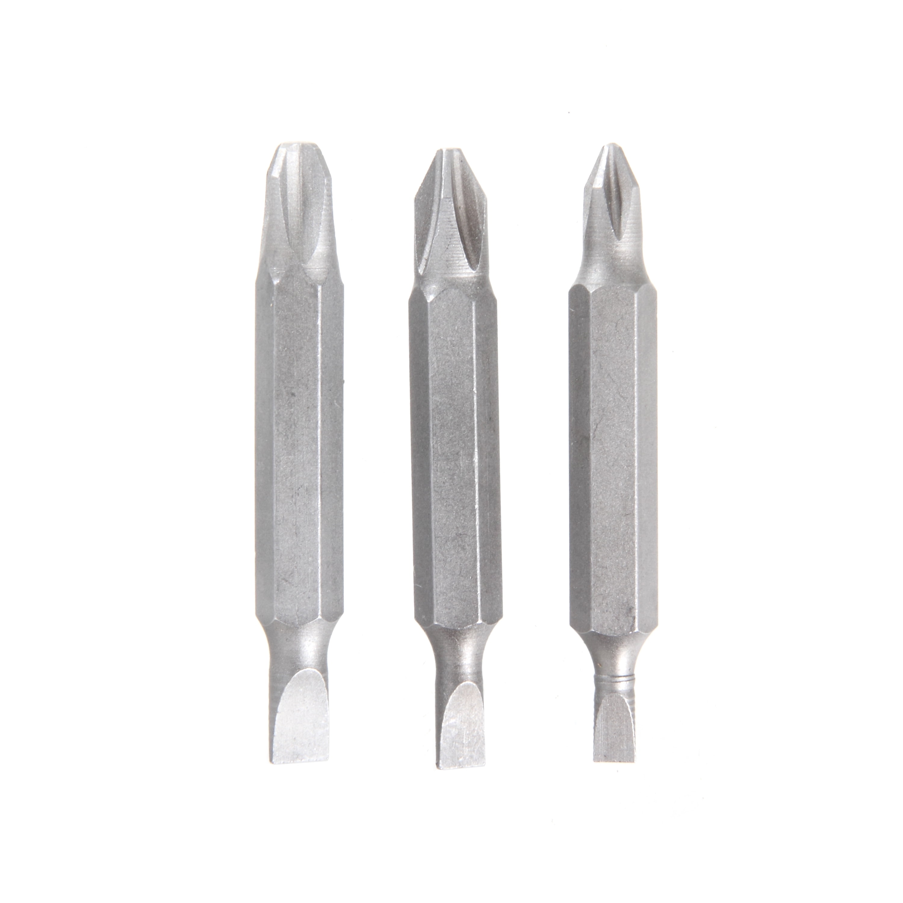 Hyper Tough 3 Pack 2 Inch Double End Phillips and Slotted Screwdriver Bits Set Steel - Walmart.com