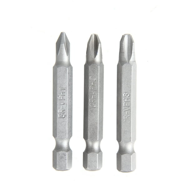 Hyper Tough 3-Pack, 2 inch Phillips Screwdriver Bits, Steel Material ...