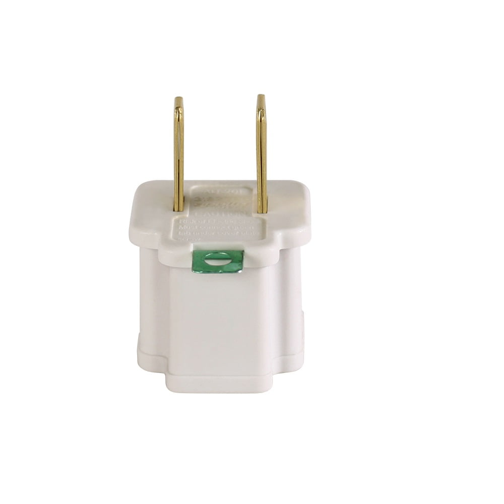 Hyper Tough 3-Pack Polarized Plug to Grounded White Indoor Adapter ...