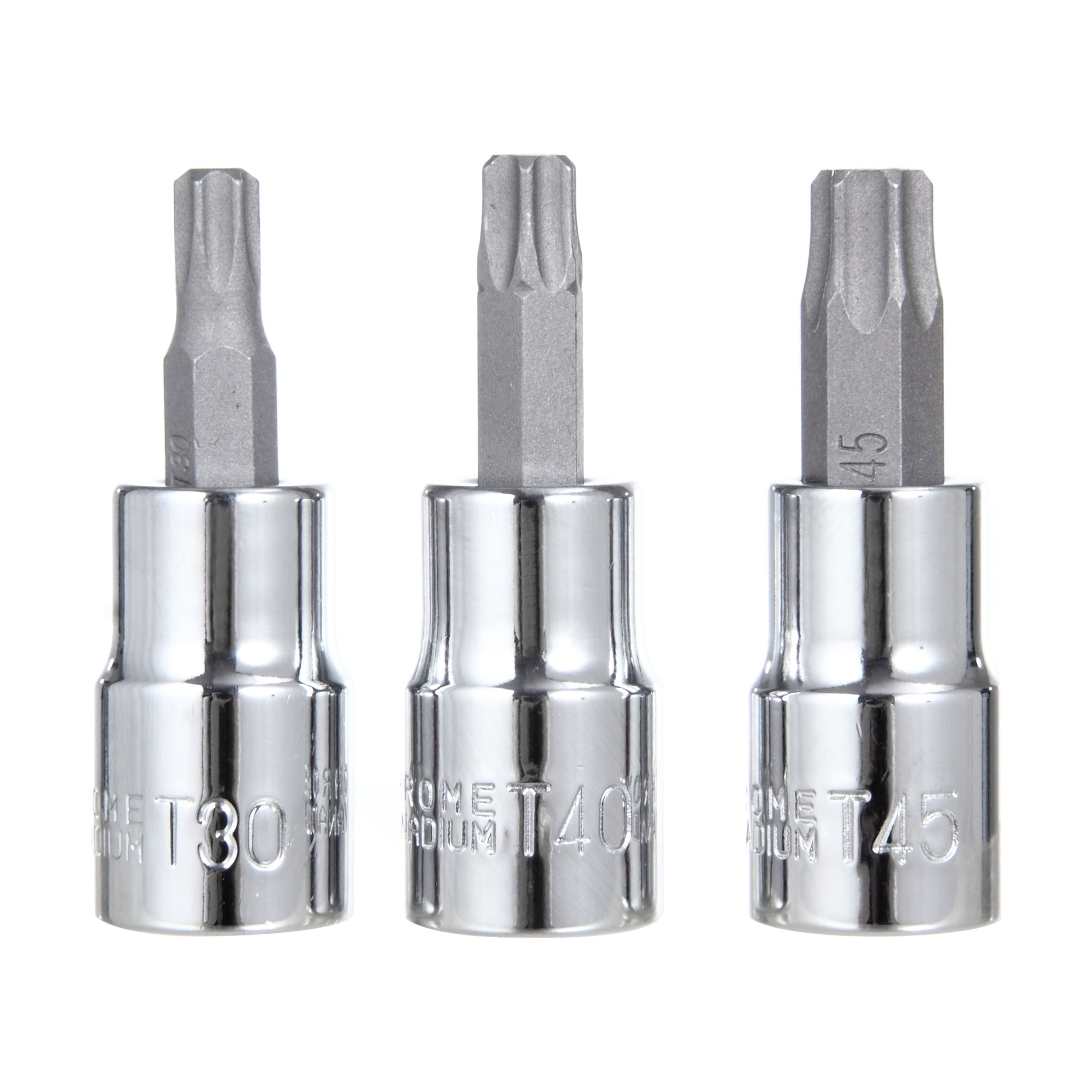 Hyper Tough 3 Piece 3/8 inch Drive Star Bit Socket Set UC10034A ...