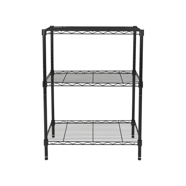 Hyper Tough 3-Tier Multipurpose Wire Shelving Rack, Black Color,750lbs ...