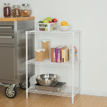 Hyper Tough 4-Tier Wire Shelf Unit, White, Garage Storage, Storage Rack ...