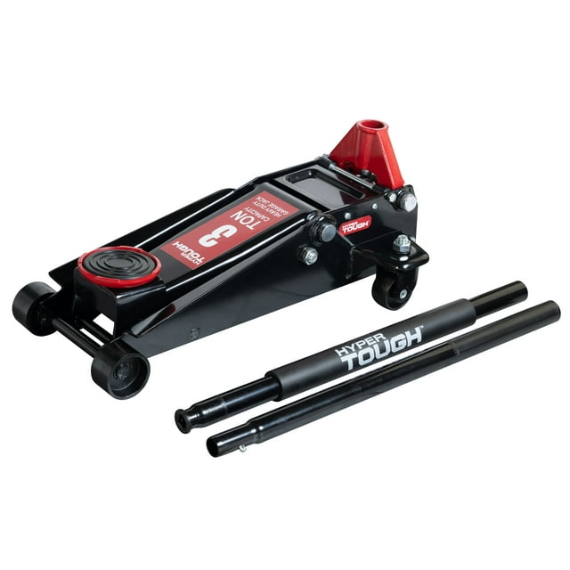 Hyper Tough - 3 Ton Garage Jack with Dual Pumps - Black - Walmart.com