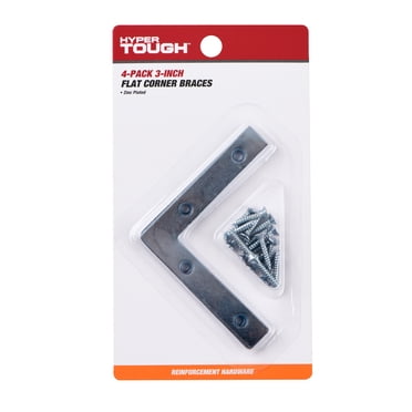 1-1/2 in. x 1-1/2 in. Inside Corner Brace, Steel, Zinc Plated (4 Pack ...