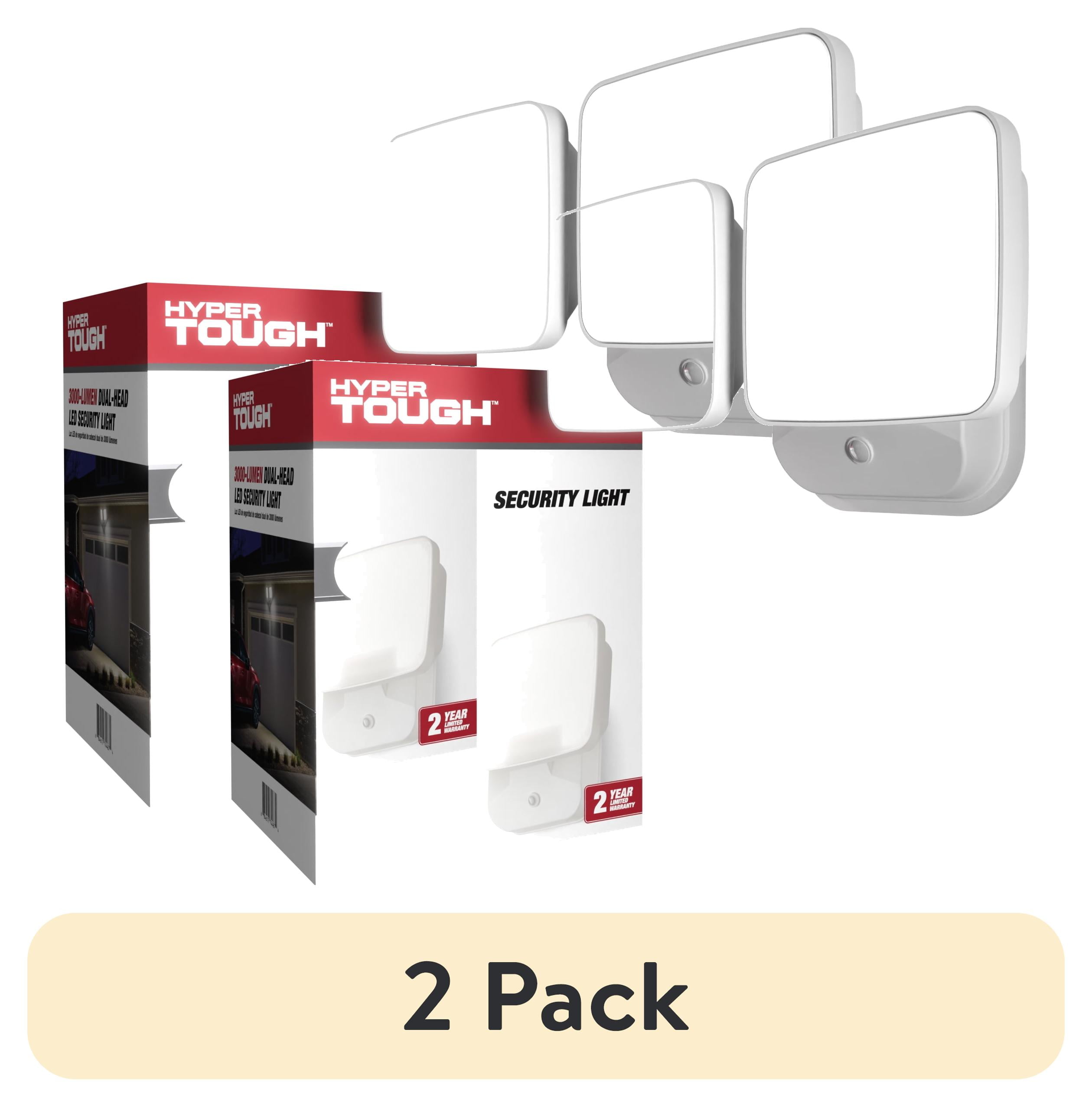 (2 pack) Hyper Tough 3000 Lumen Motion Activated LED Security Light ...