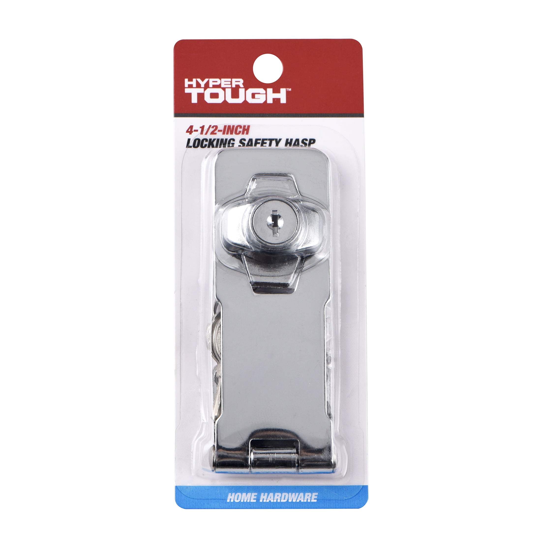 Hyper Tough Steel Locking Safety Hasp 4.5 inch Chrome Plated with ...