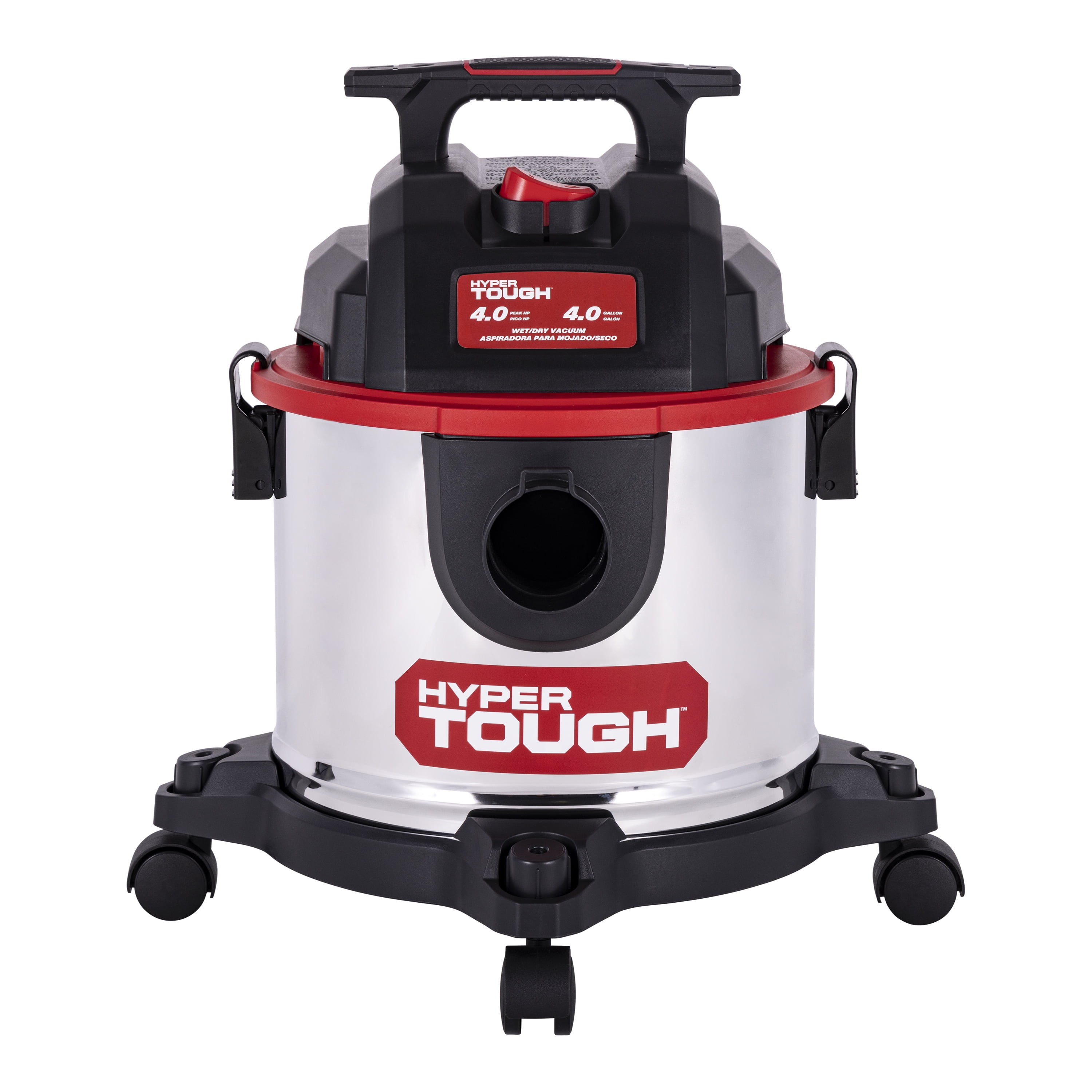 Hyper Tough 4 Gallon 4 HP Stainless Steel Wet Dry Vacuum for Home, Car ...