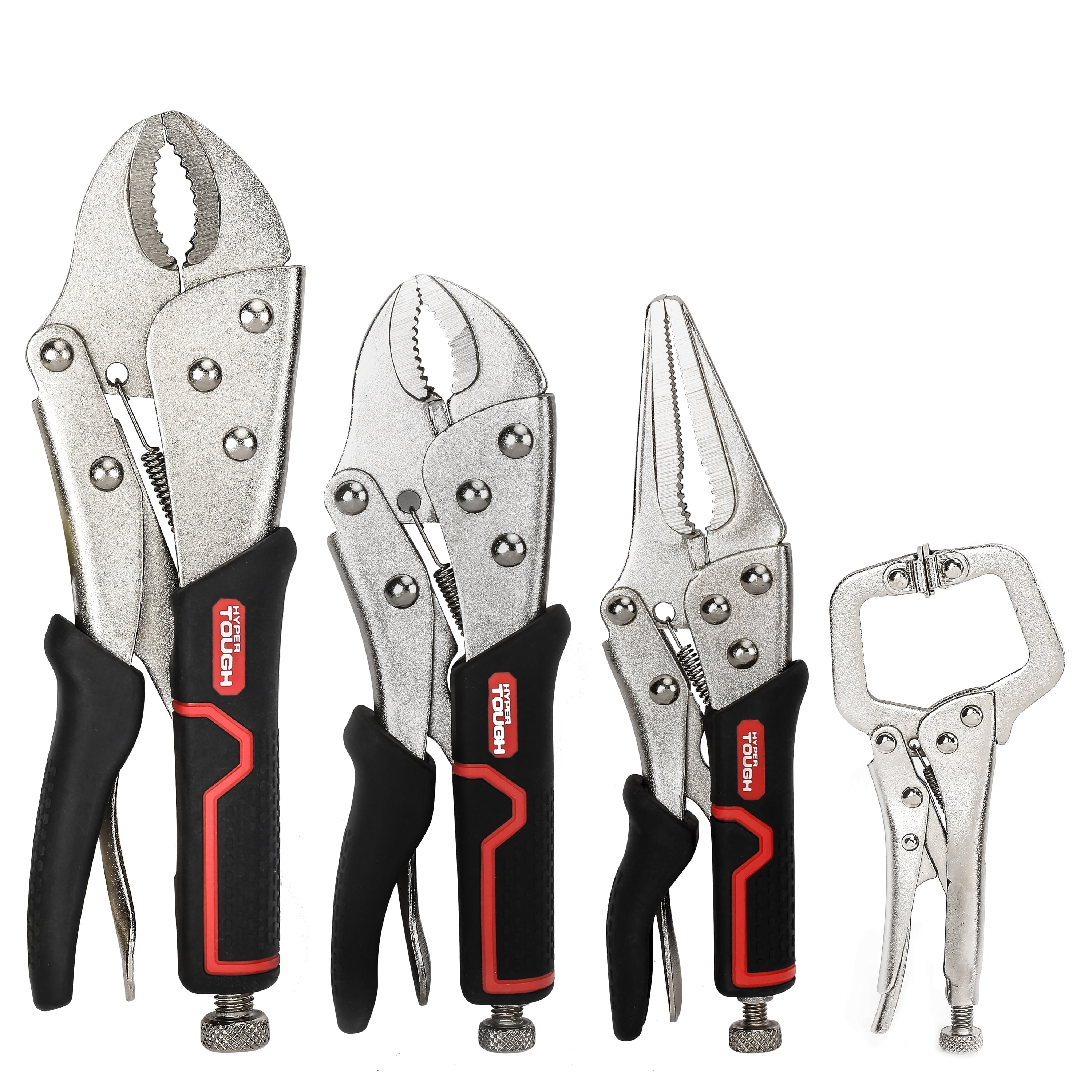 Hyper Tough 4 Piece Locking Pliers - Walmart.com