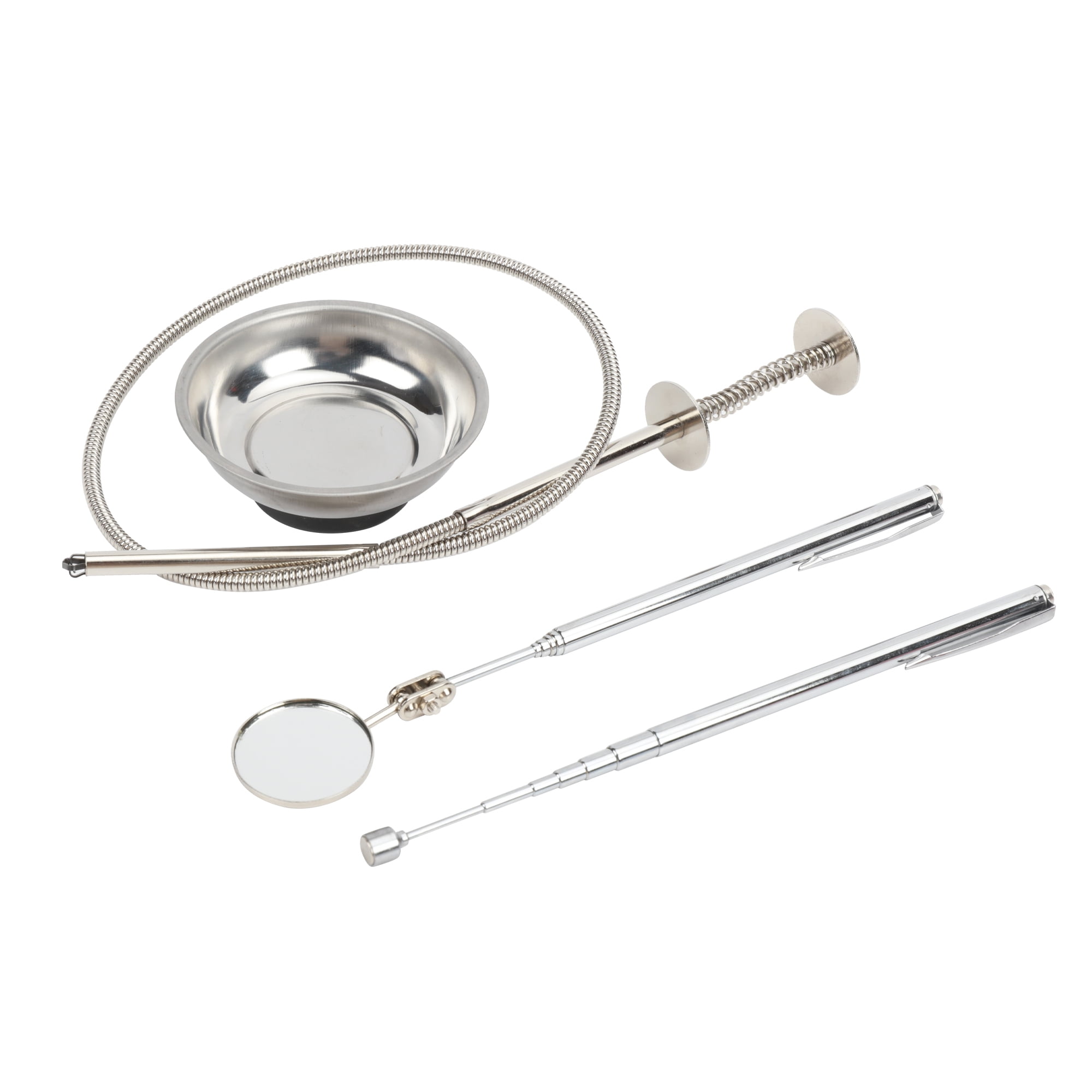 Hyper Tough 4-Piece Retrieval Tool Set with 3-inch Magnetic Tray ...