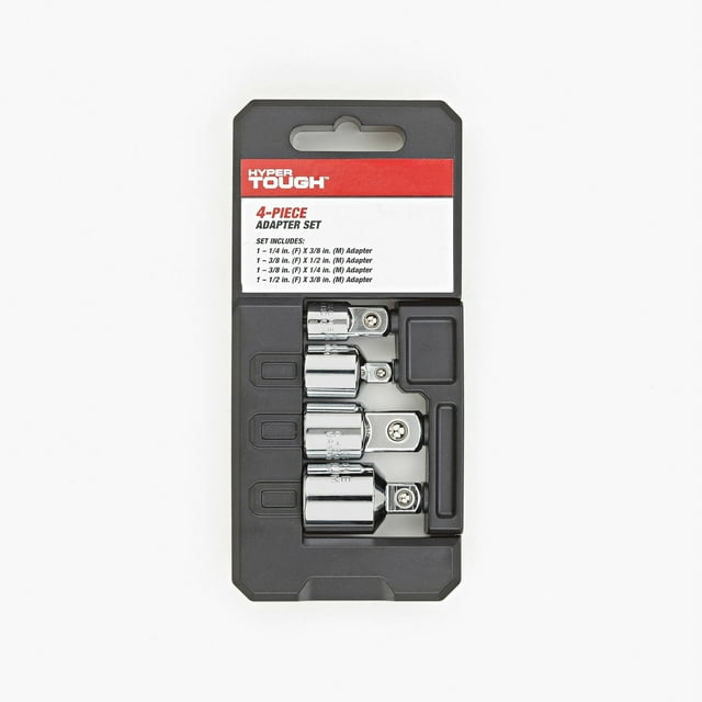 Hyper Tough 4 Piece Socket Adapter Set - Walmart.com
