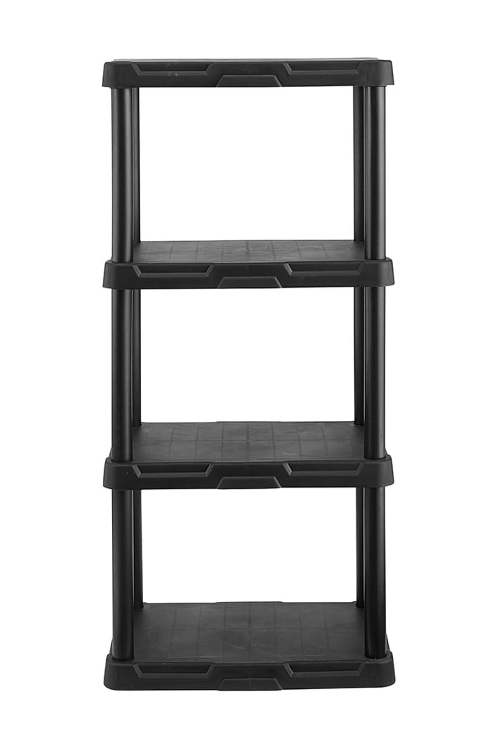 Hyper Tough 4-Shelf Plastic Storage Shelf, Black, 22" W x 14" D x 47" H ...