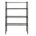 Free Shipping! Hyper Tough Heavy Duty Wire Shelf Unit Black 4-Tier 1400 ...