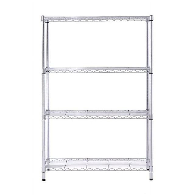 Free Shipping! Hyper Tough 4 Tier Wire Shelf Unit, Chrome, 1400 lb ...