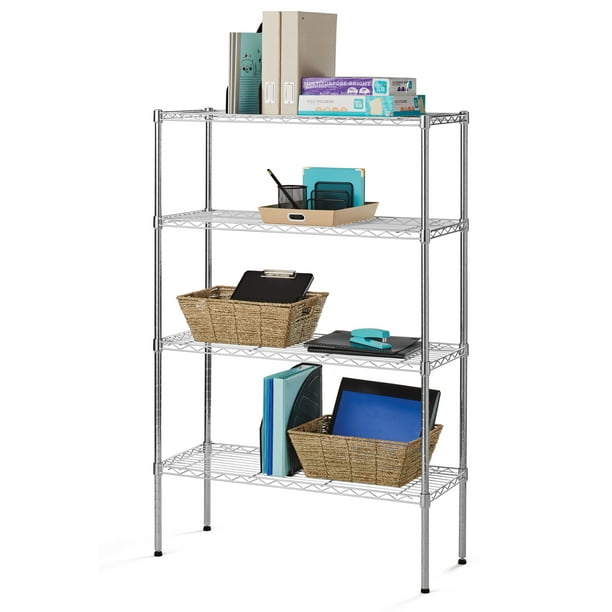 Hyper Tough 4 Tier Wire Shelf Unit Chrome, 1400 lb Capacity - Walmart.com