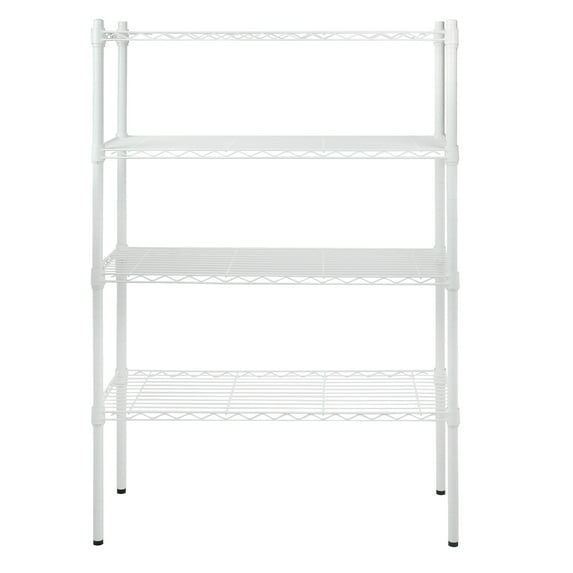 Hyper Tough 4 Tier Wire Shelf Unit, White, 1400 lbs Capacity - Walmart.com