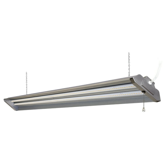 Hyper Tough 4 ft Steel, 5000 Lumen LED Shop Light, Grey - Walmart.com
