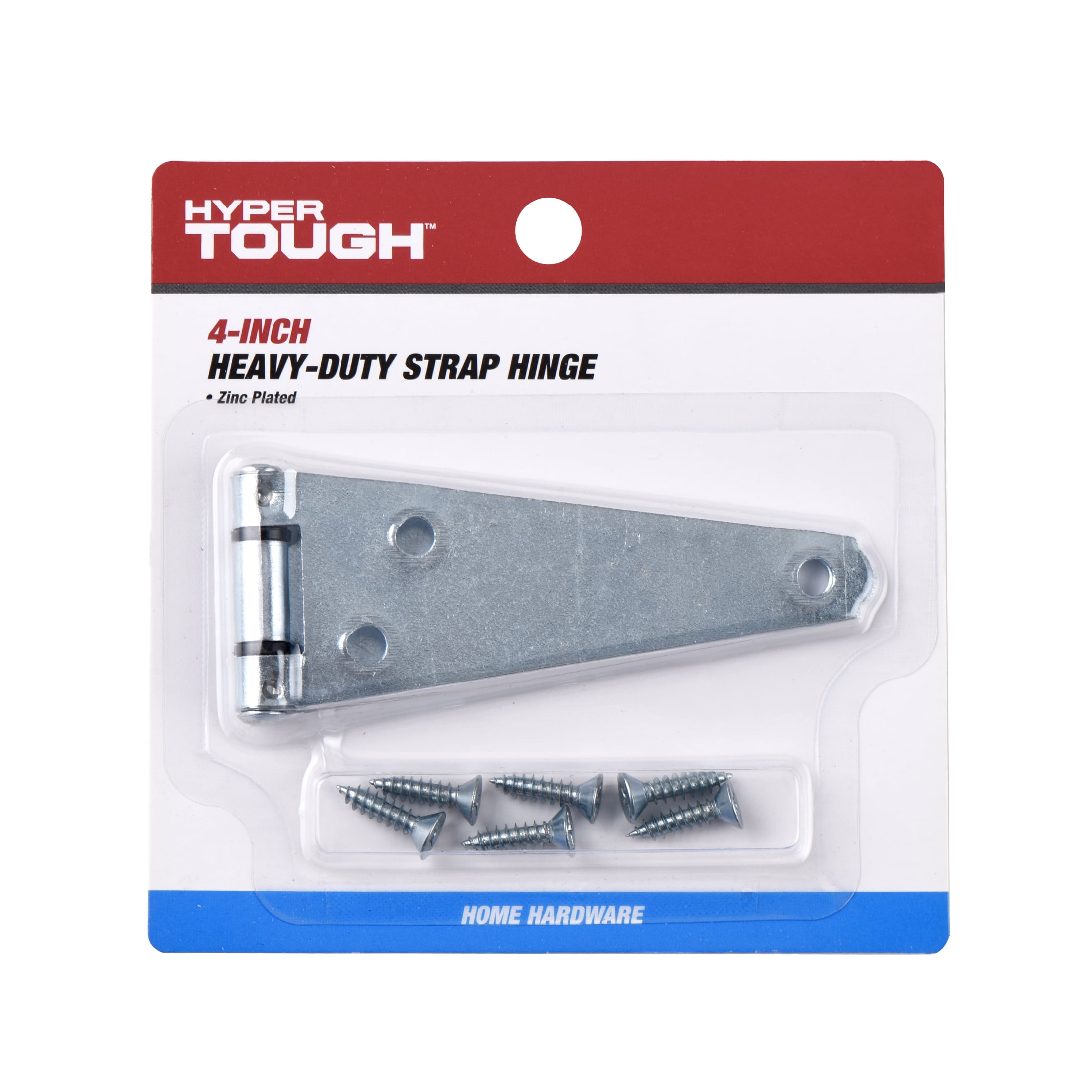Hyper Tough 4 in Heavy Duty Steel Strap Hinge Zinc Plated for ...