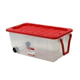 Free Shipping! Hyper Tough 40 Gallon Clear Plastic Wheeled Storage Bin ...