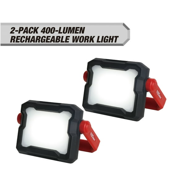 Hyper Tough 400 Lumens LED Rechargeable Work Light, 2-Pack - Walmart.com