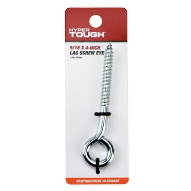 Hyper Tough 1/4 in. x 2-1/2 in. Eye Bolt, Zinc Plated, 2 Pieces ...