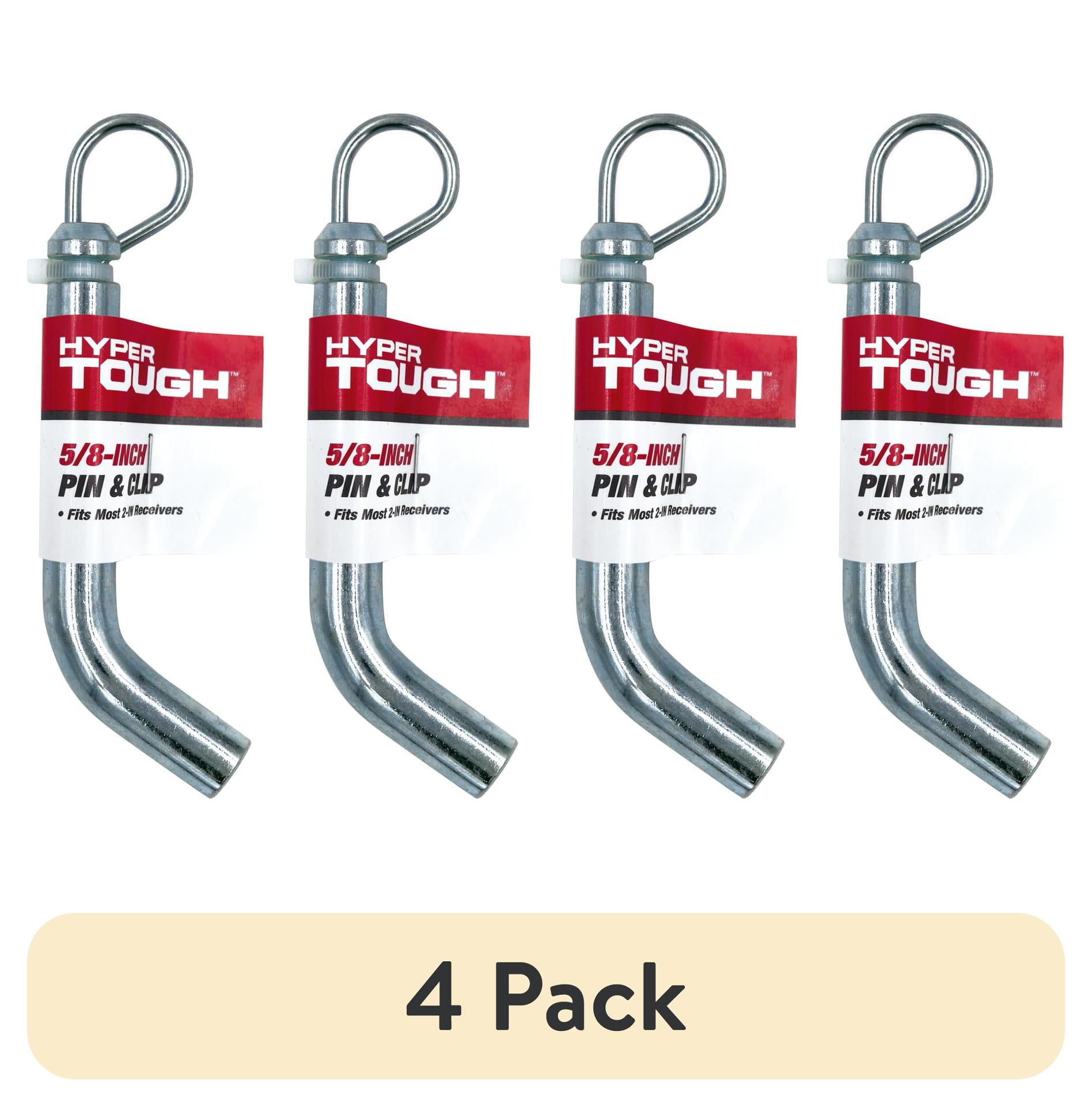 (4 pack) Hyper Tough 5/8 inch Hitch Pin & Clip, Grooved Head ...