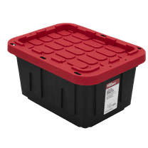 Hyper Tough 27 Gallon Snap Lid Plastic Storage Bin Container, Black ...