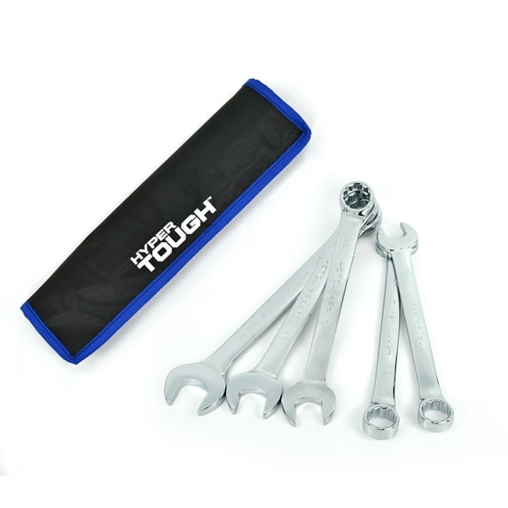 Hyper Tough 5-Piece Metric Jumbo Combination Wrench Set - Walmart.com