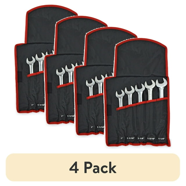 (4 pack) Hyper Tough 5-Piece SAE Jumbo Combination Wrench Set - Walmart.com