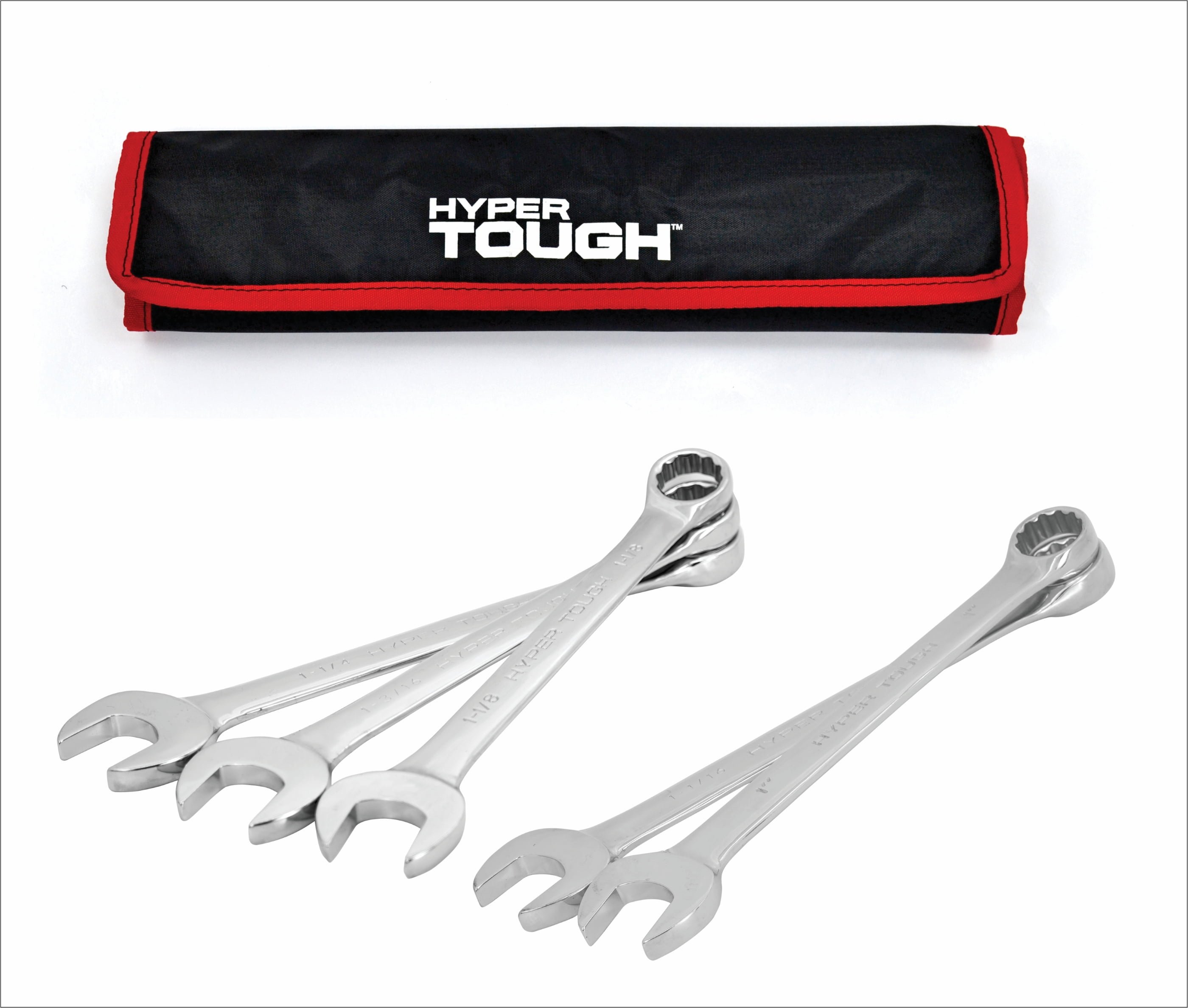 Hyper Tough 5-Piece SAE Jumbo Combination Wrench Set - Walmart.com