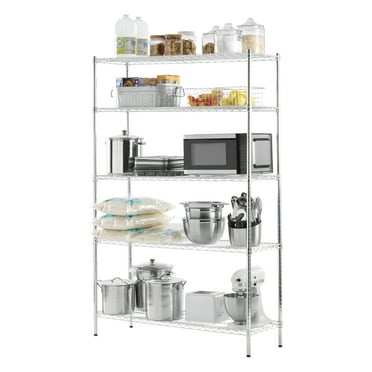 Hyper Tough 4 Tier Wire Shelf Unit, Black, 1400 lb. Capacity - Walmart.com