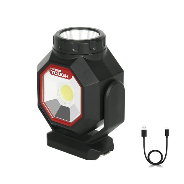 Hyper Tough 500 Lumen Rechargeable Compact Work Light, Integrated LED ...