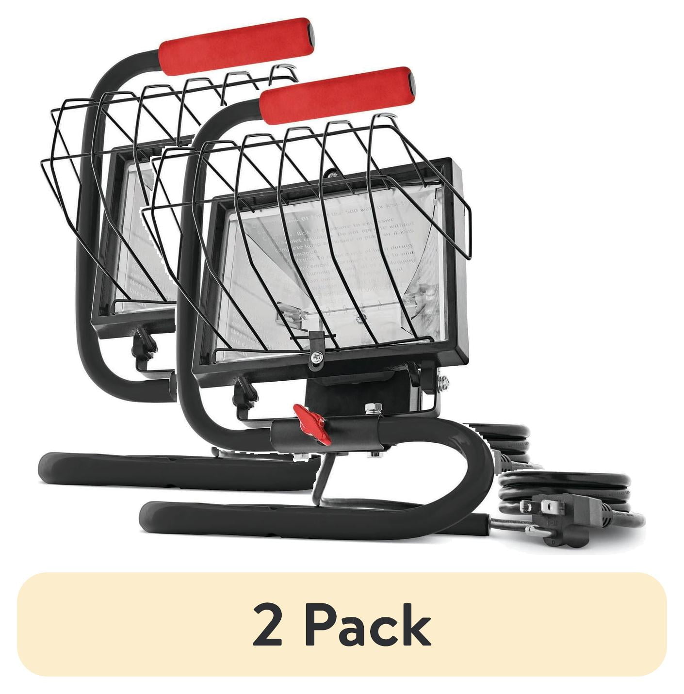 (2 pack) Hyper Tough 500W Halogen Light 4500LM - Walmart.com