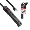 Hyper Tough Surge Protector with 6 Outlets and 2.5ft Cord, 500-Joule ...