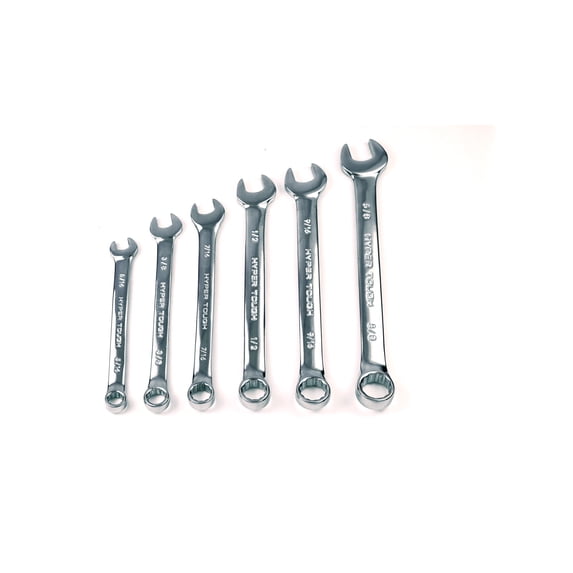Hyper Tough 6-Piece SAE Combination Wrench Tool Set, Hand Tools ...