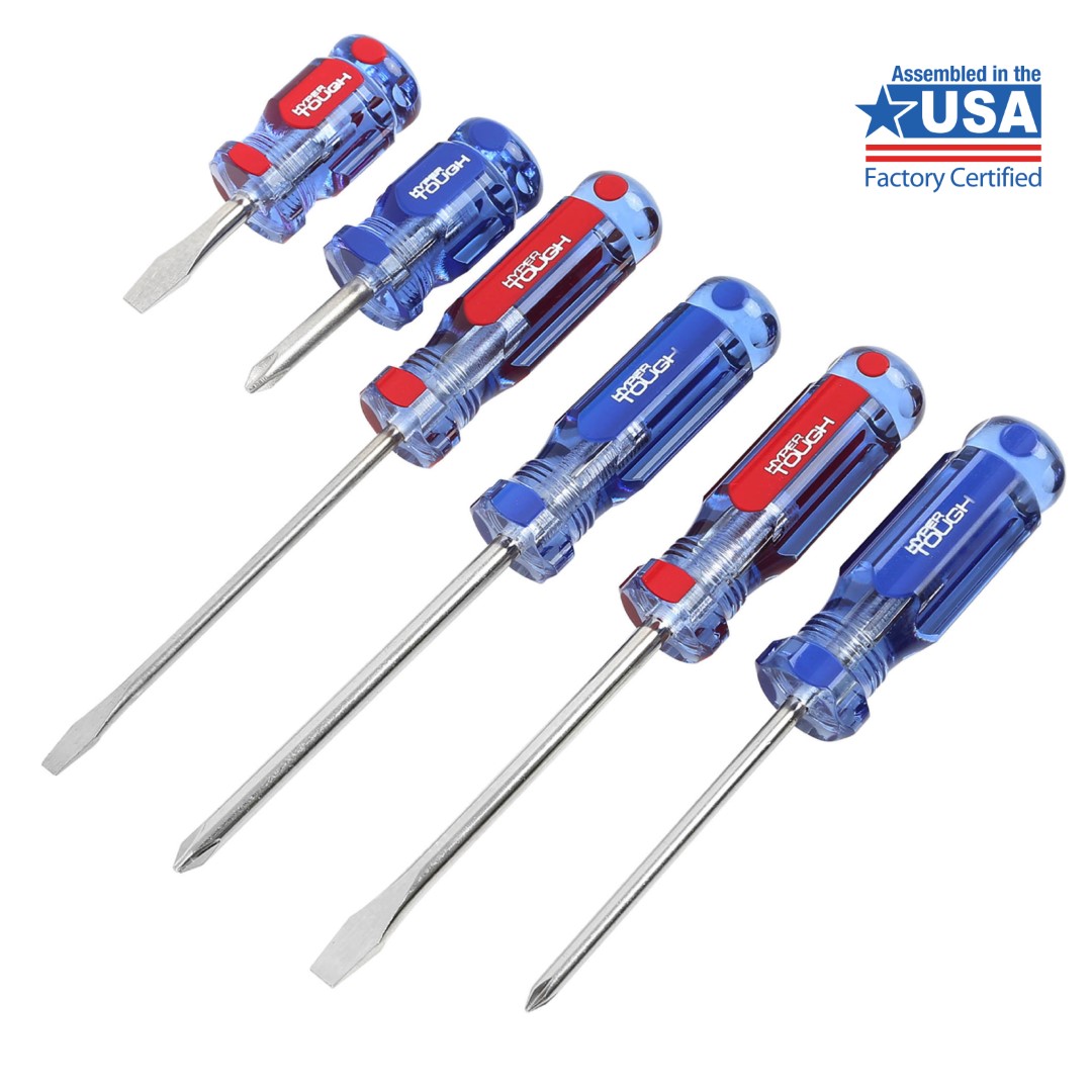 STEELMAN 31044 3/8-Inch x 6-Inch Slotted Tip Screwdriver with Fluted ...