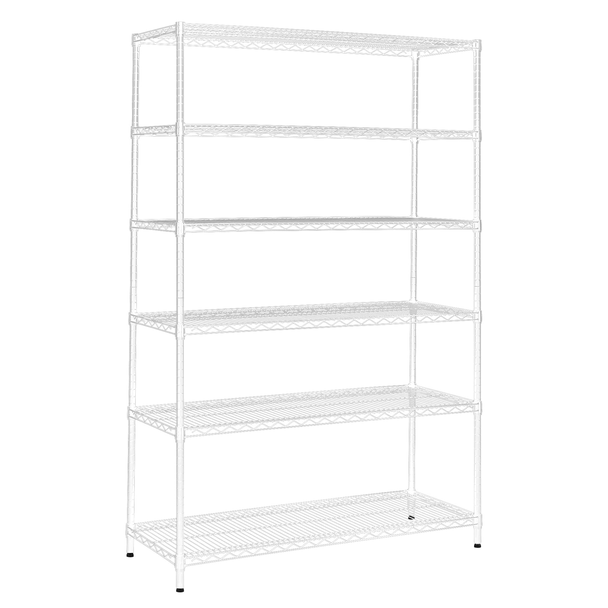 Hyper Tough 6-Tier Wire Storage Shelves with Liners, 48" W x 18" D x 72 ...