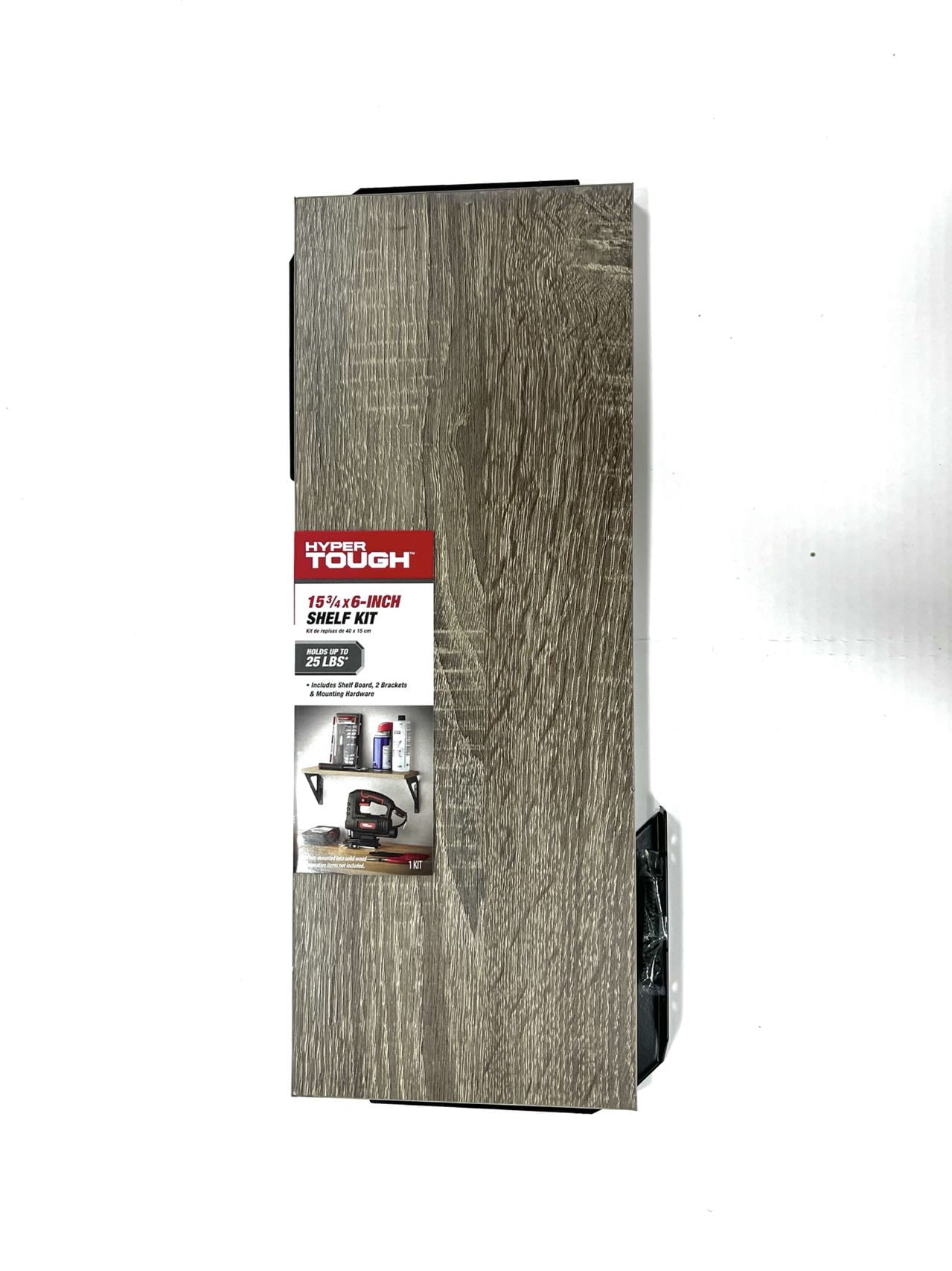 Hyper Tough 6 in. x 15 3/4 in. Rustic Gray Laminated Wood Shelf with ...