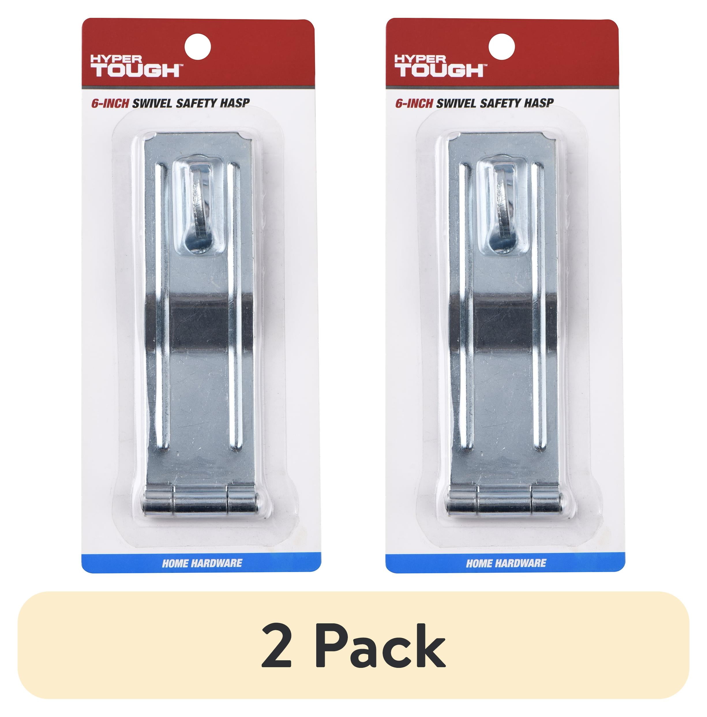 (2 pack) Hyper Tough 6 inch. Swivel Safety Hasp, Zinc Plated - Walmart.com
