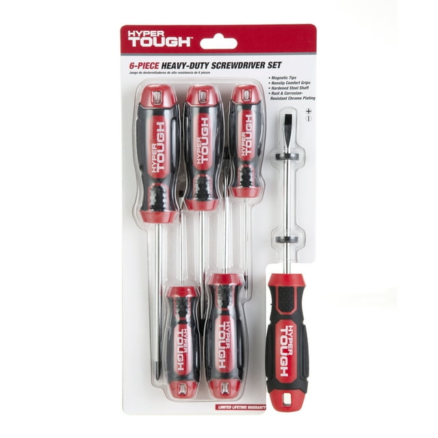 Hyper Tough 6 pc Screwdriver Set - Walmart.com