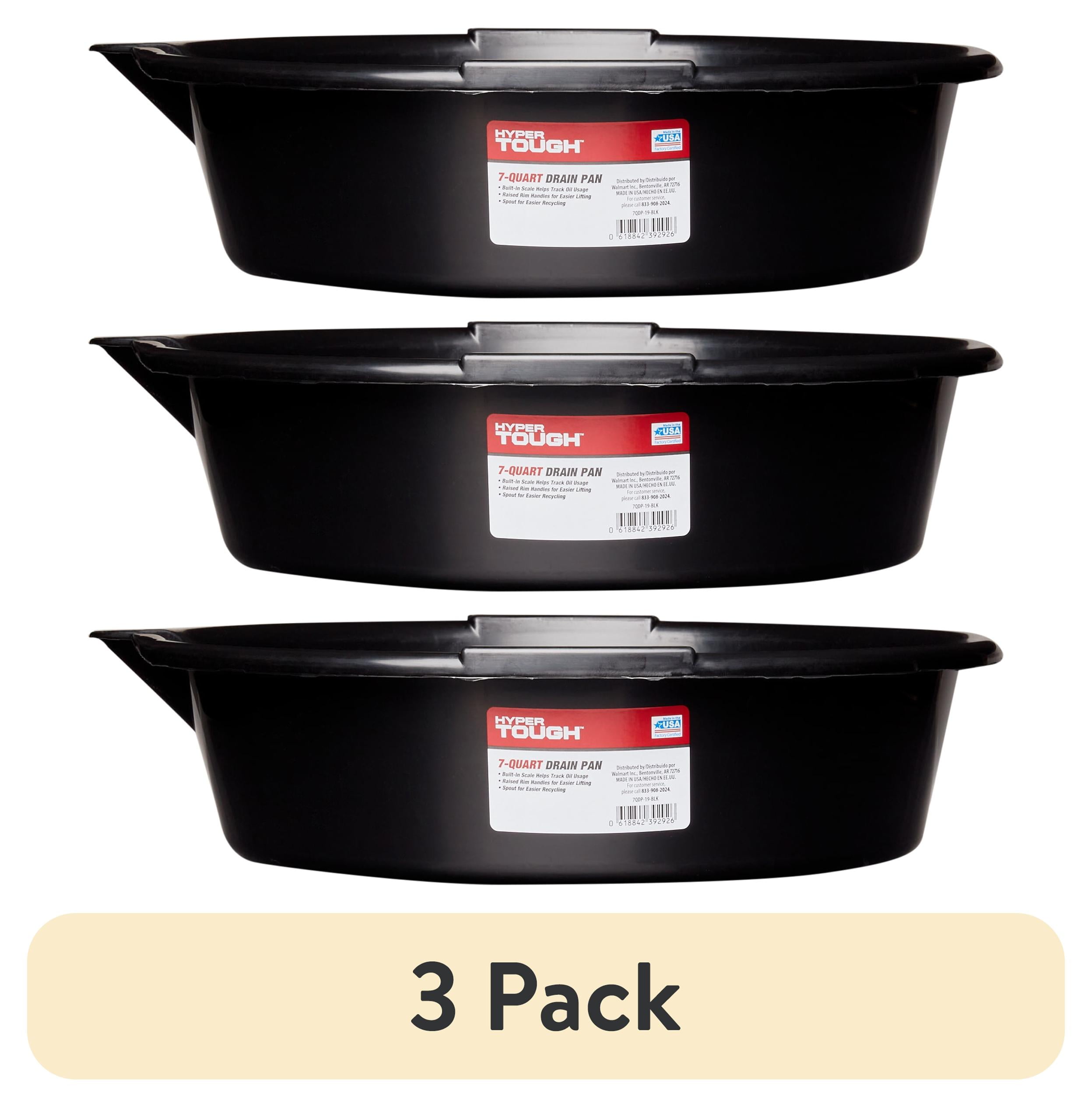 (3 pack) Hyper Tough 7-Quart Drain Pan - Walmart.com