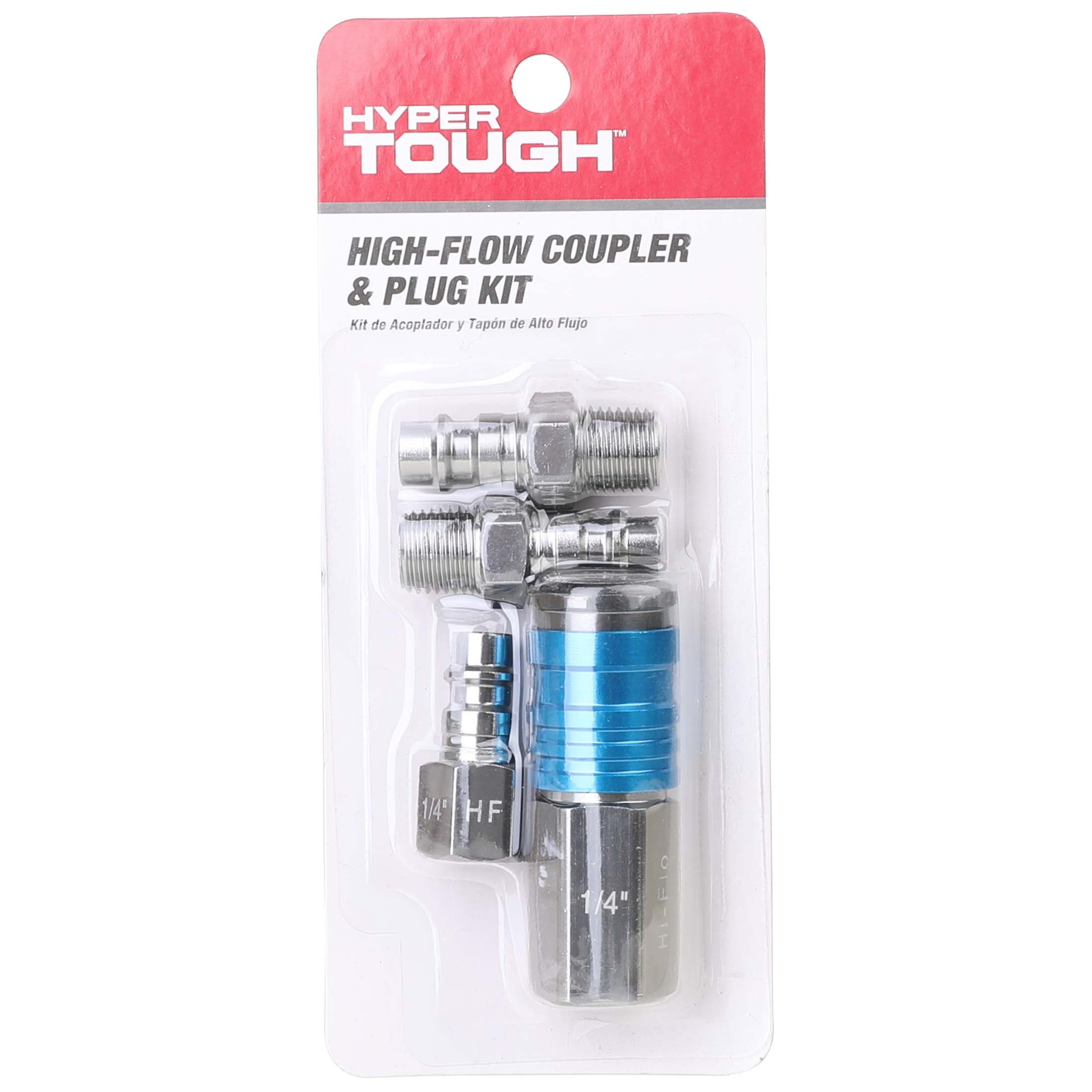 Hyper Tough Aluminum Coupler and Plug Set 70 CFM High Flow 4 Pieces ...