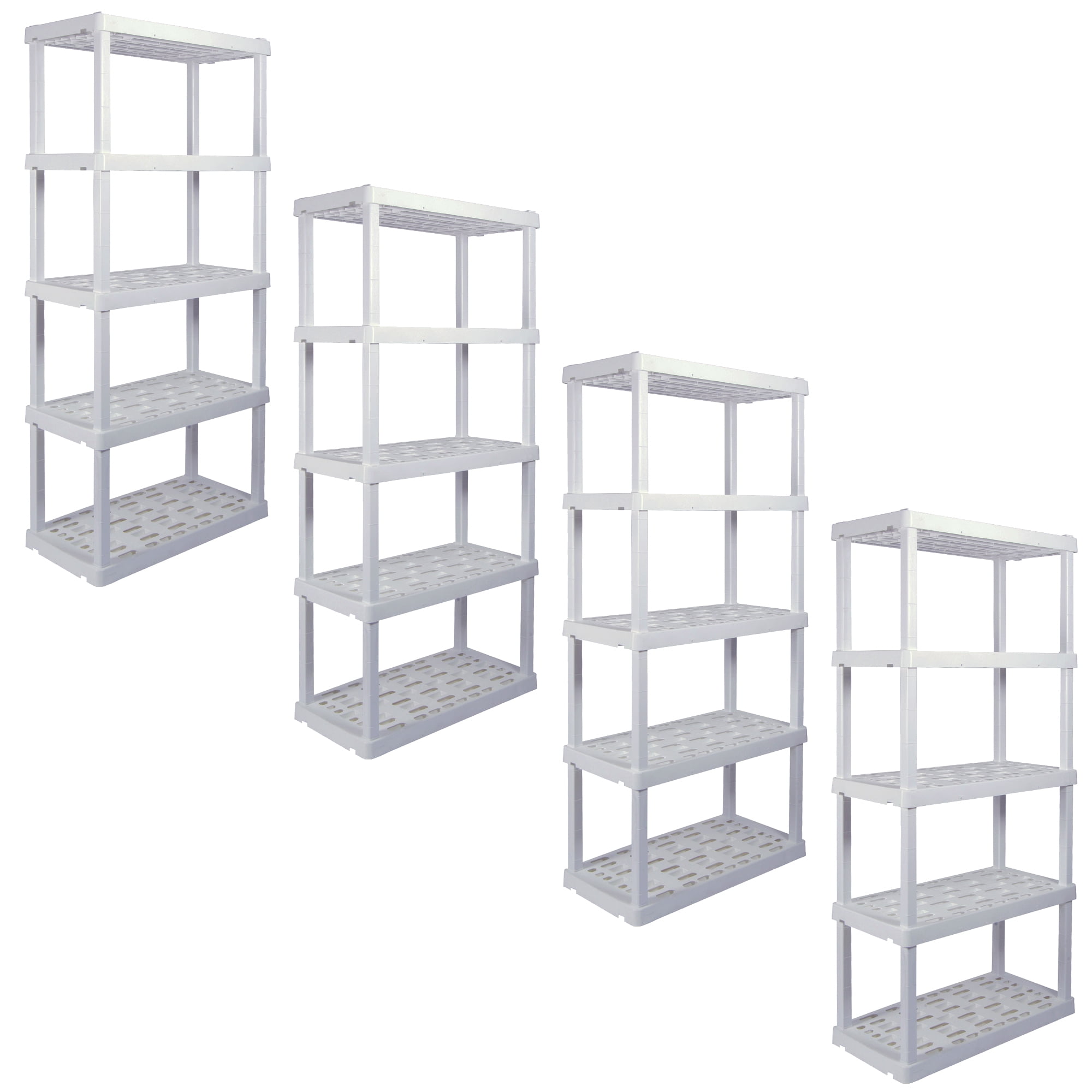 Hyper Tough Plastic Shelves Garage Storage Shelf Rack Multipurpose Home ...