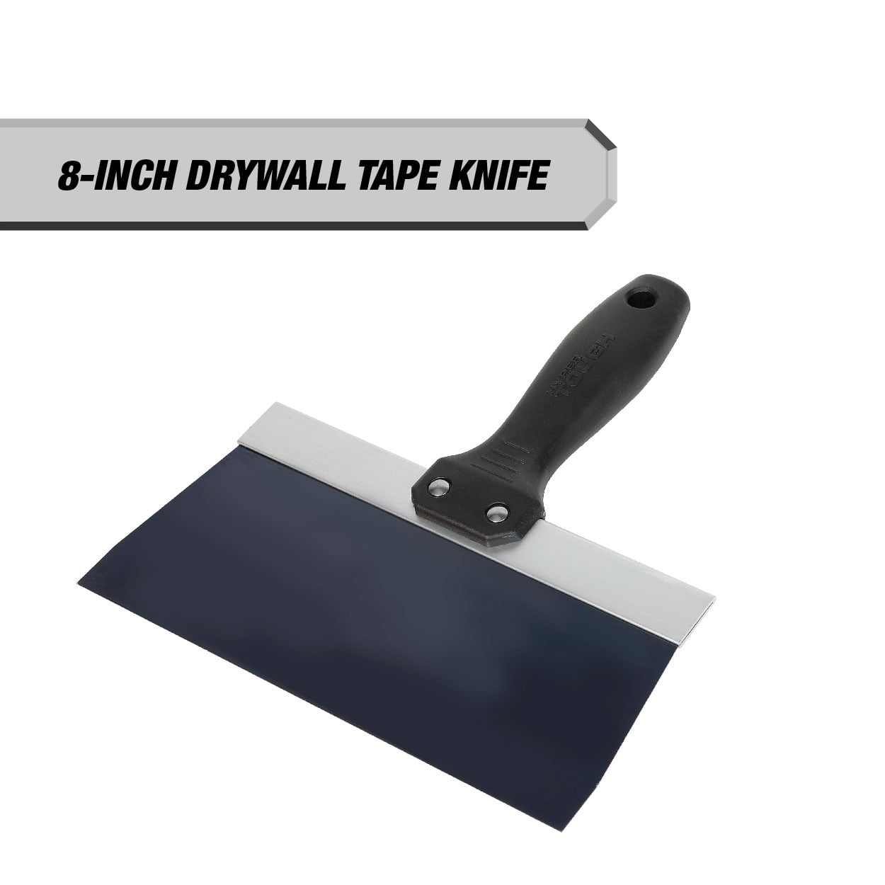 Hyper Tough 8-Inch Metal Drywall Tape Knife Durable Steel Blade Soft ...