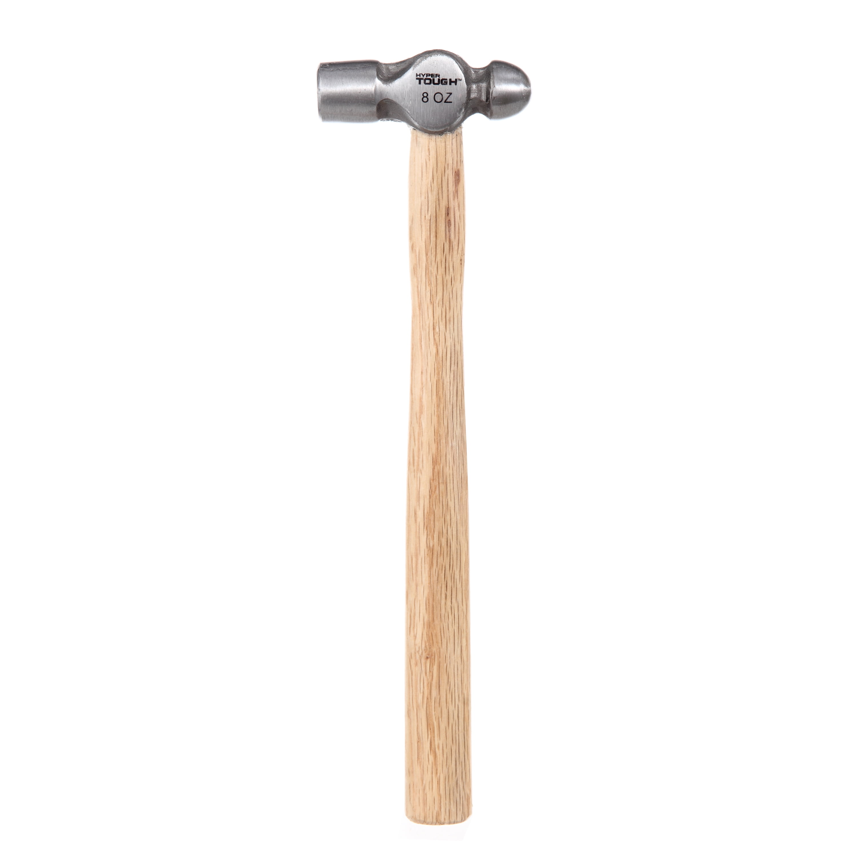 Hyper Tough 8 Ounce Ball Peen Hammer with Wooden Handle for Metal ...