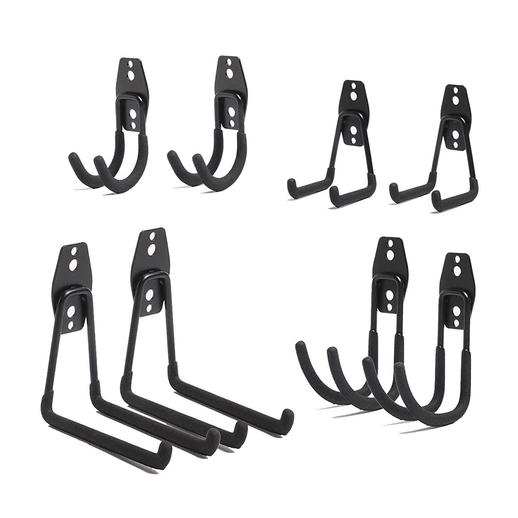 Hyper Tough 8-Pack Wall-Mount Storage Hooks, Non-Marring Vinyl Coating ...