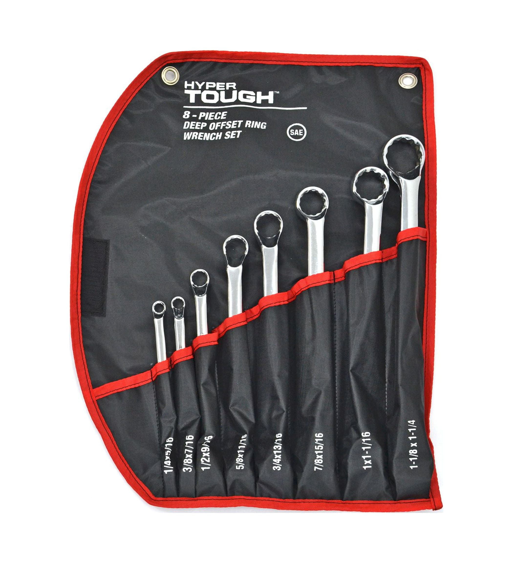 Hyper Tough 8-Piece SAE Deep Offset Ring Wrench Set - Walmart.com