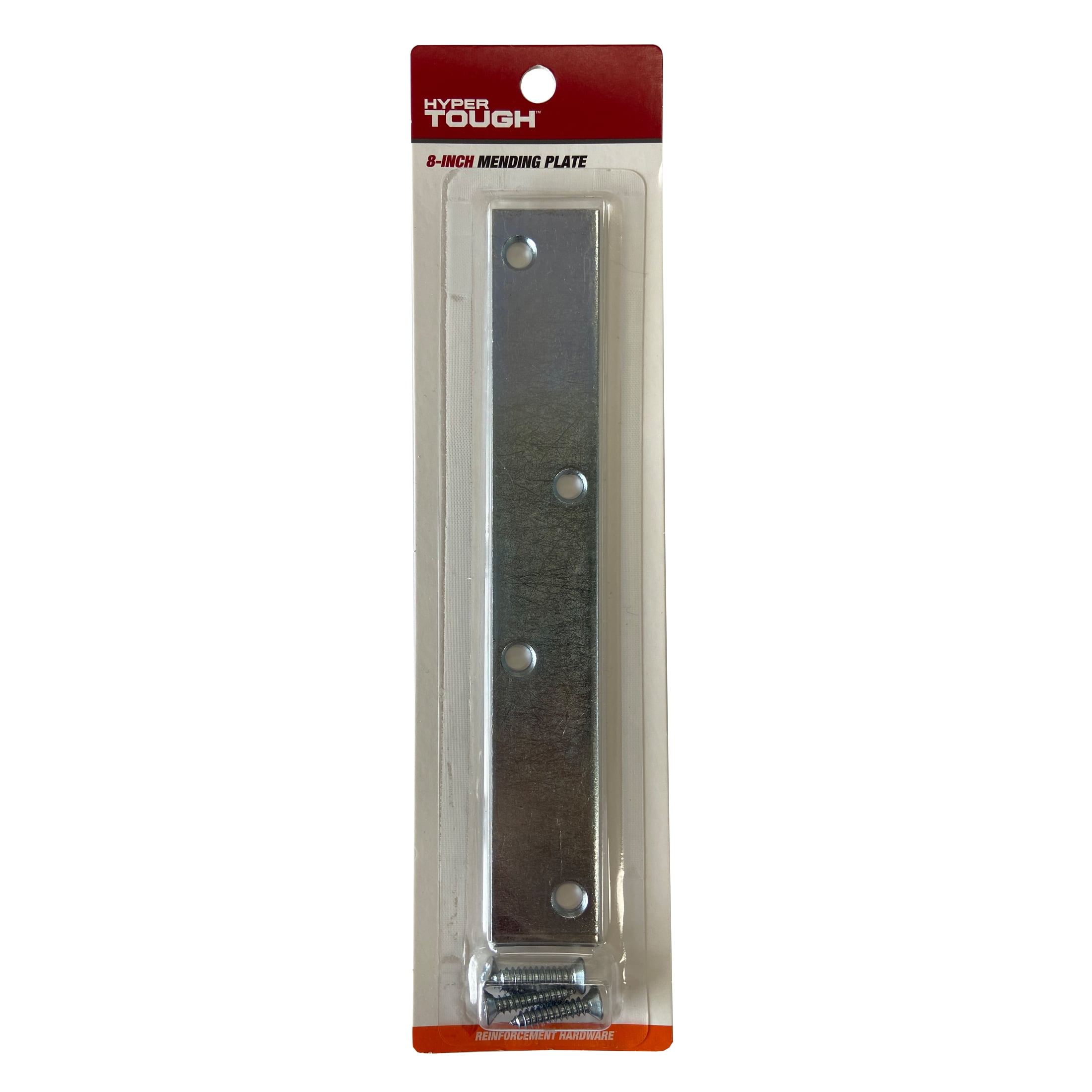 Hyper Tough 8 in. Mending Plate, Hardware Braces, Steel, Zinc Plated, 1 ...