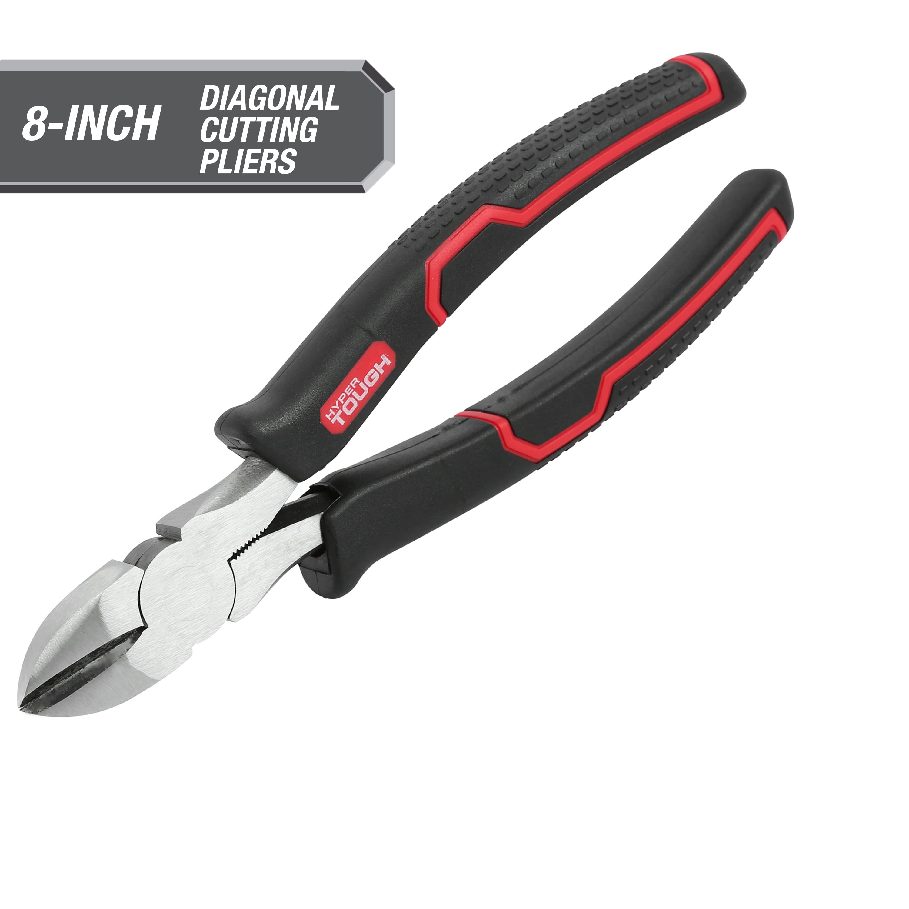 Hyper Tough 8-inch Diagonal Cutting Pliers with Ergonomic Comfort Grips ...